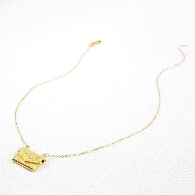 Personalised Envelope Necklace with Hidden Charm | Lisa Angel