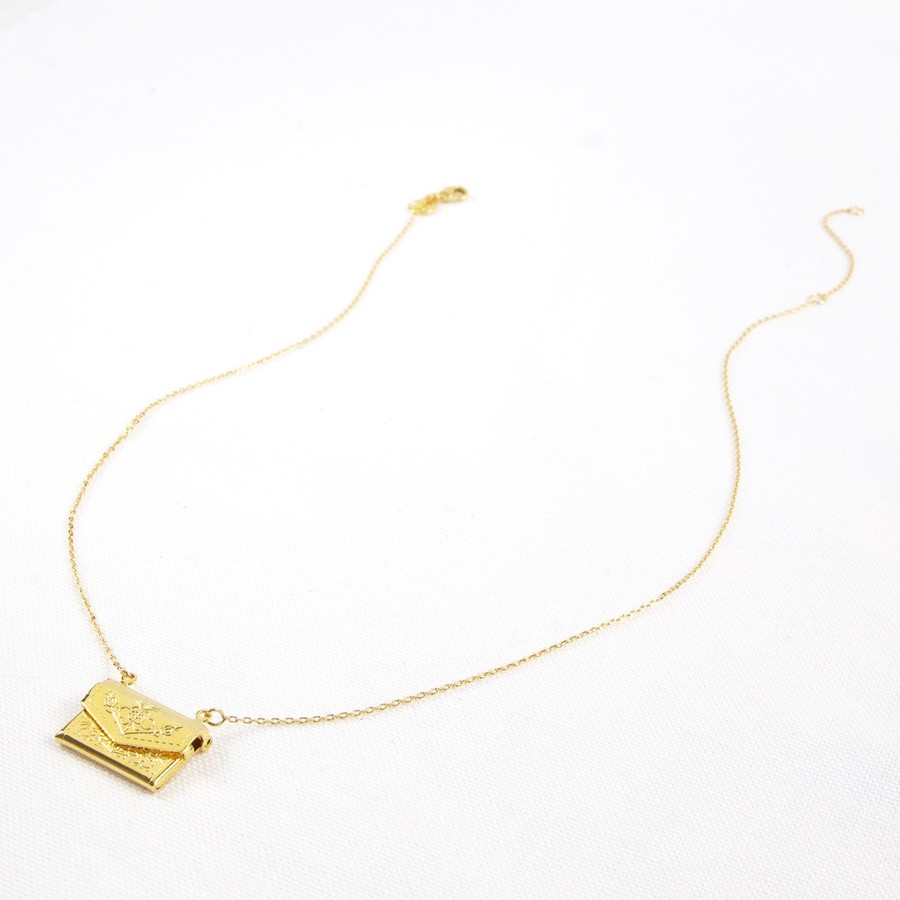 Personalised Envelope Necklace with Hidden Charm | Lisa Angel