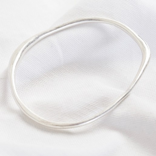 Organic Shape Bangle in Silver | Ladies' Jewellery | Lisa Angel