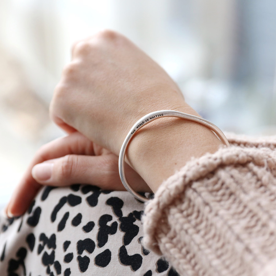 Personalised Organic Shape Bangle | Jewellery | Lisa Angel
