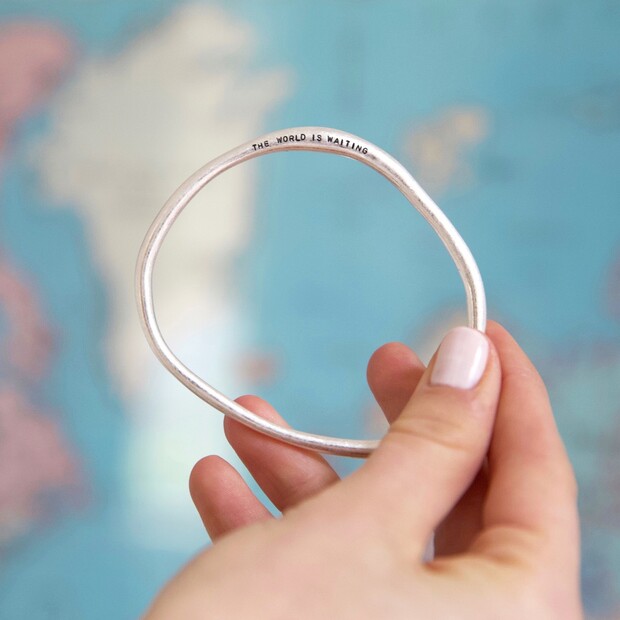 Personalised Organic Shape Bangle | Jewellery | Lisa Angel