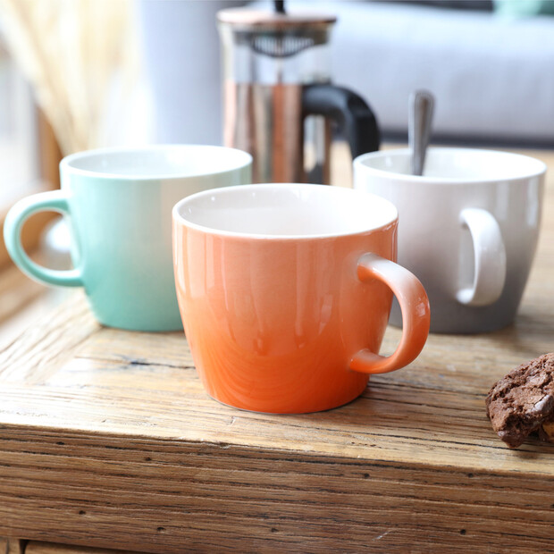 Orange Ombre Origami Dinosaur Mug | Lisa Angel