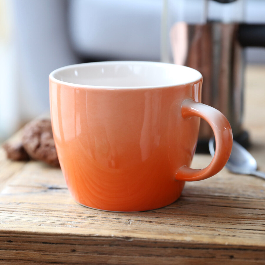 Orange Ombre Origami Dinosaur Mug | Lisa Angel