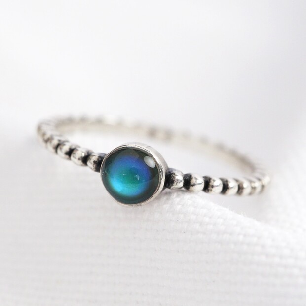 Sterling Silver Mood Stone Ring | Lisa Angel