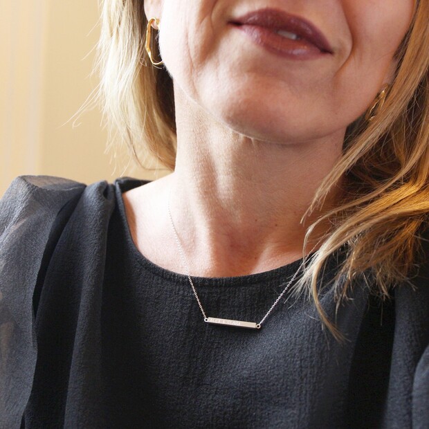 Personalised Horizontal Bar Necklace | Jewellery | Lisa Angel
