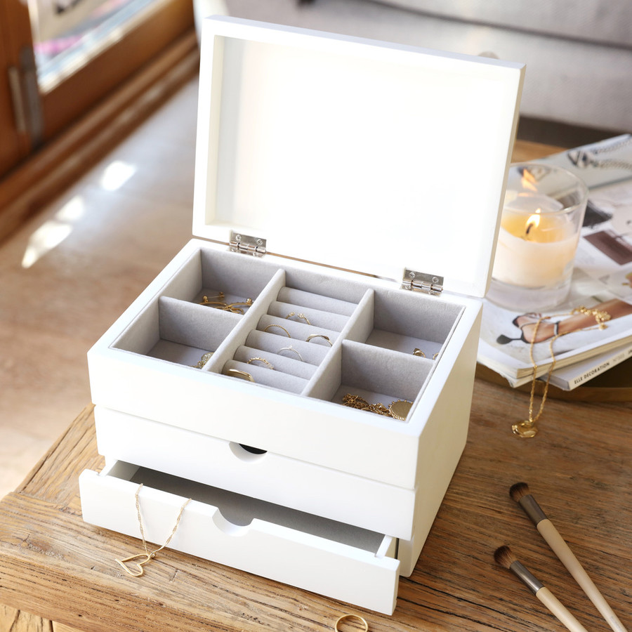 Personalised 'Your Photo' White Jewellery Box | Lisa Angel