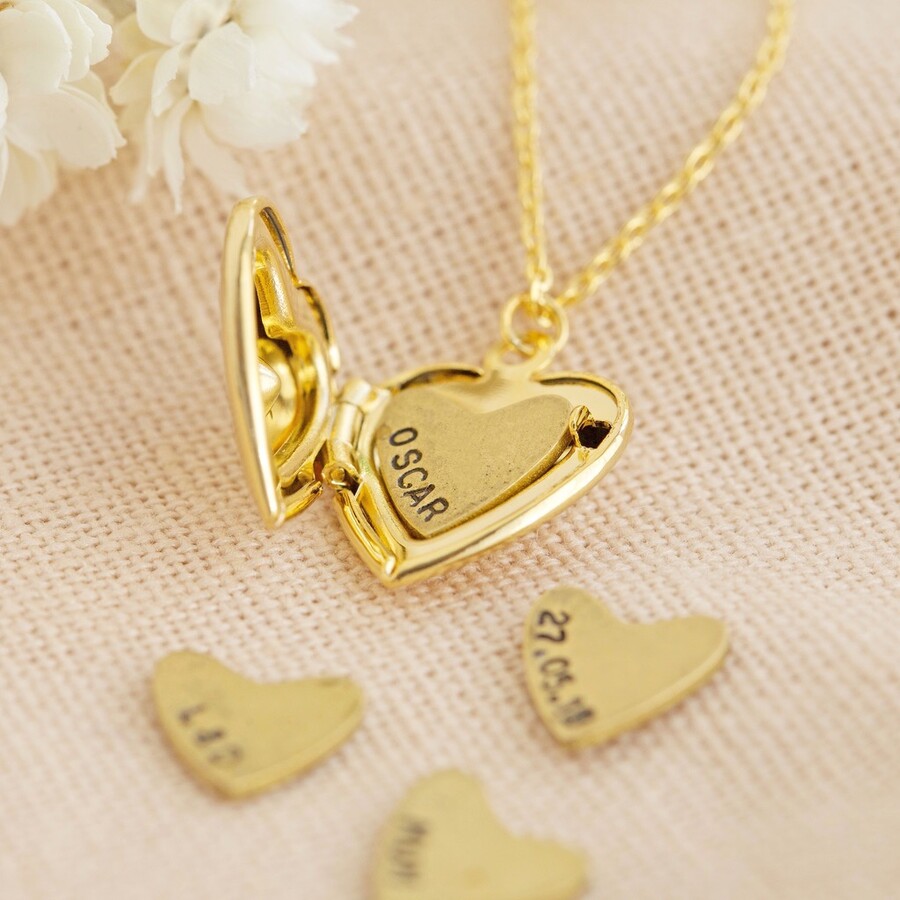 Personalised Birthstone Heart Locket Necklace | Lisa Angel