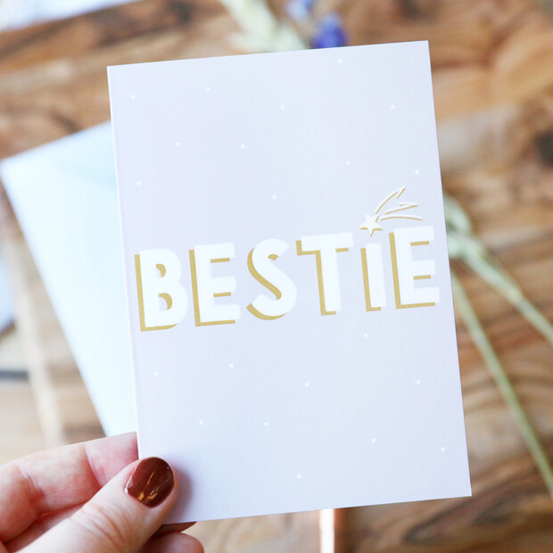 'Bestie' Greetings Card | Lisa Angel