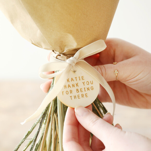 Personalised Token Dried Flower Bouquet | Lisa Angel