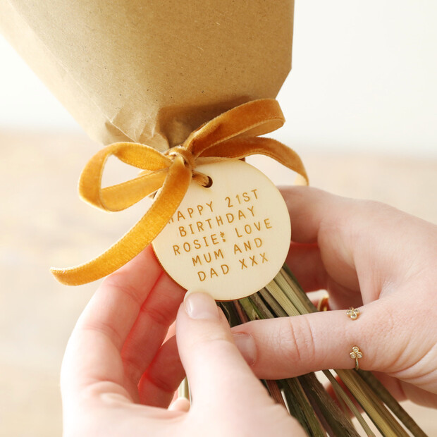 Personalised Token Dried Flower Bouquet | Lisa Angel