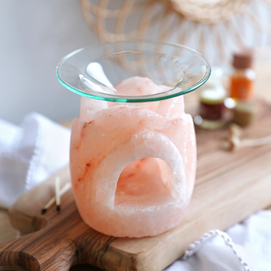 Lotus Flower Himalayan Rock Salt Oil Burner | Lisa Angel