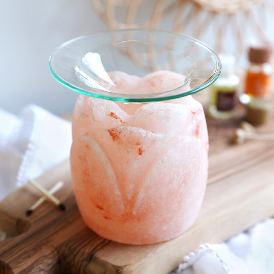 Lotus Flower Himalayan Rock Salt Oil Burner | Lisa Angel
