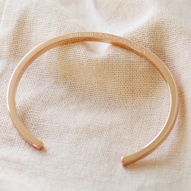Personalised Polished Bar Bangle | Jewellery | Lisa Angel