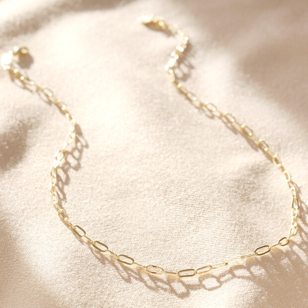Gold Rectangle Chain Necklace | Jewellery | Lisa Angel