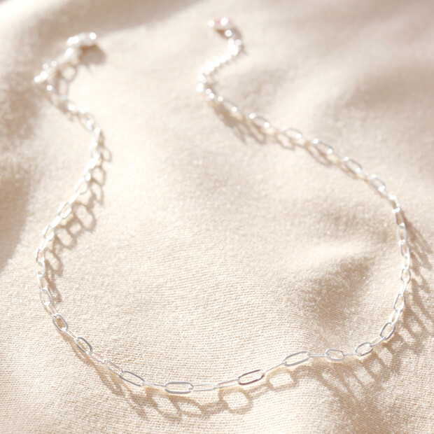 Silver Rectangle Chain Necklace | Jewellery | Lisa Angel