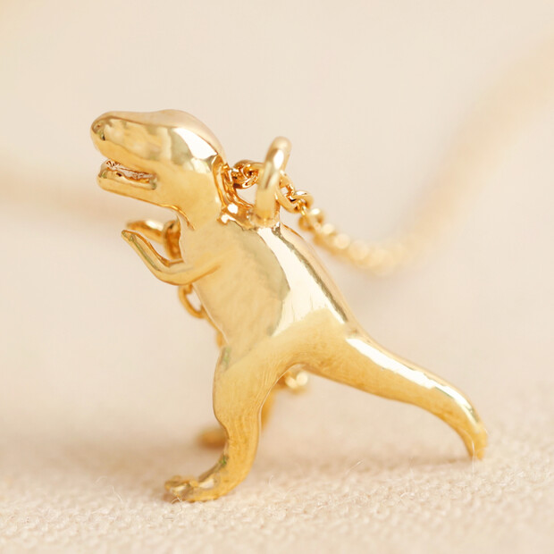 Gold T-Rex Dinosaur Necklace | Jewellery | Lisa Angel