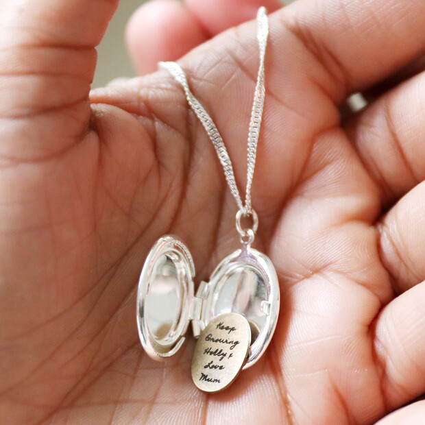 Personalised Birth Flower Locket Necklace | Lisa Angel