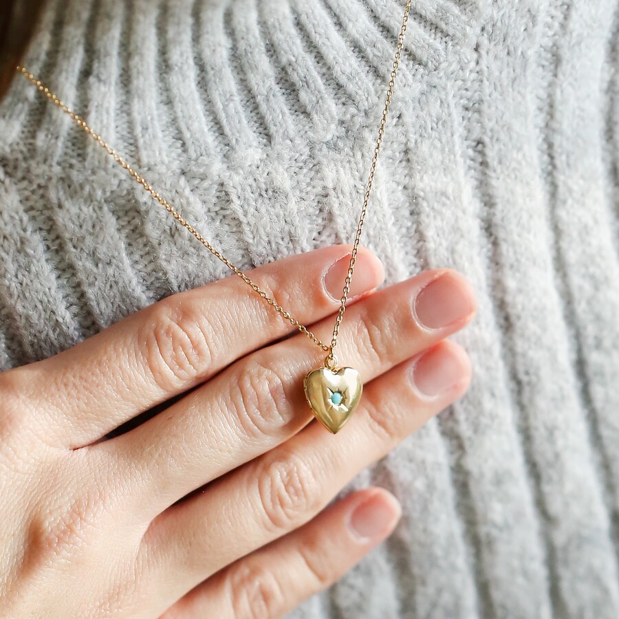 Personalised Birthstone Heart Locket Necklace | Lisa Angel