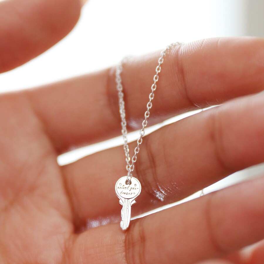 Tiny Key Pendant Necklace | Estella Bartlett | Lisa Angel