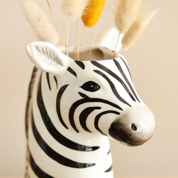 Ceramic Zebra Head Vase | Indoor Homeware | Lisa Angel