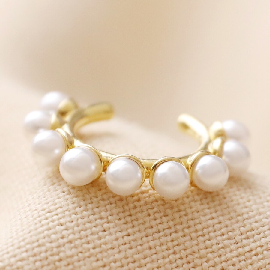 Pearl Ear Cuff in Gold | Unique Jewellery | Lisa Angel