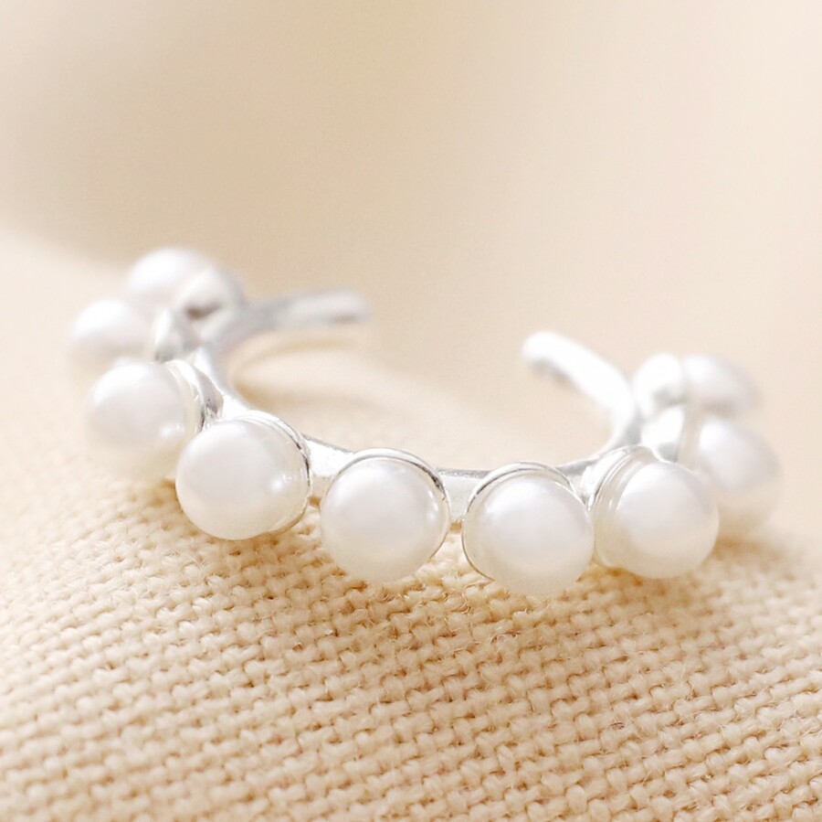 Pearl Ear Cuff in Silver | Unique Jewellery | Lisa Angel