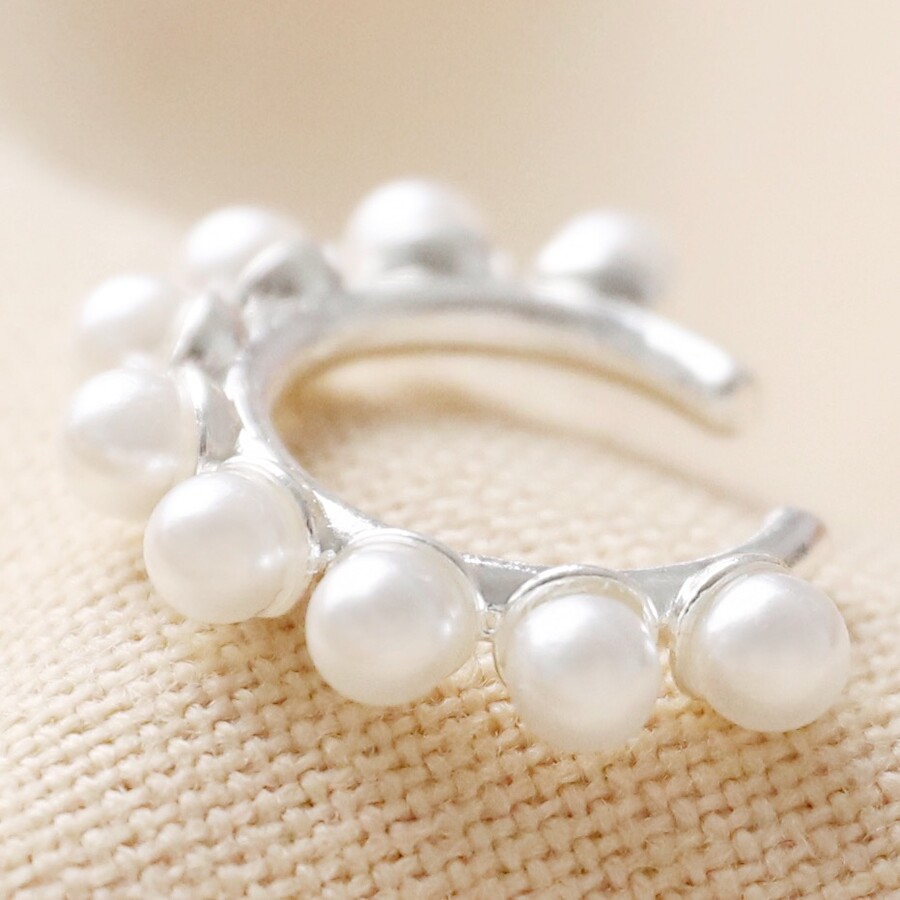 Pearl Ear Cuff in Silver | Unique Jewellery | Lisa Angel