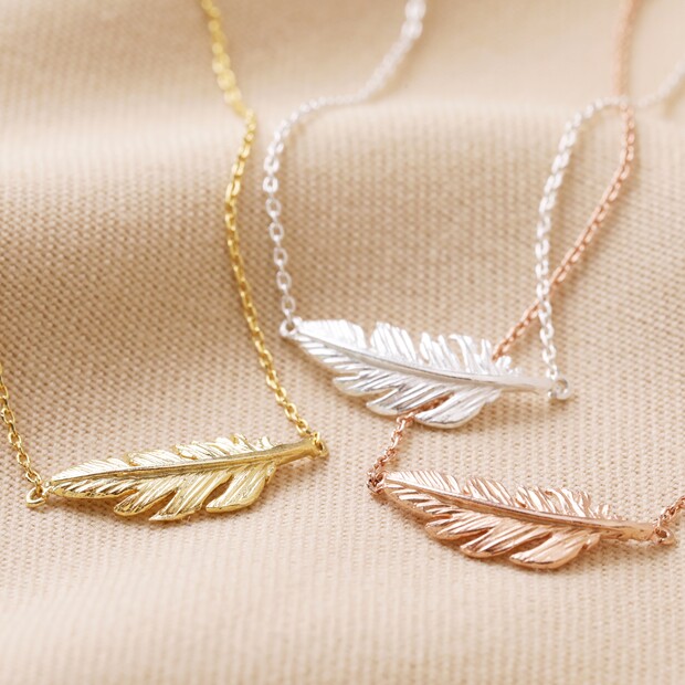 Gold Feather Necklace | Lisa Angel