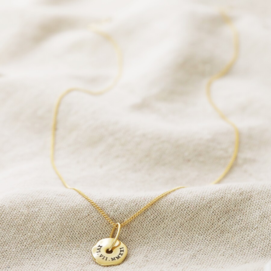 Personalised Spinning Disc Pendant Necklace | Lisa Angel