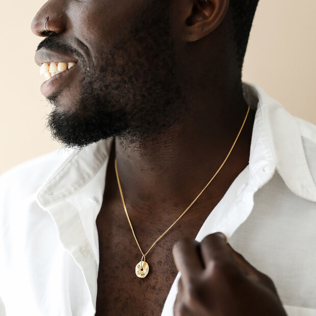 Personalised Spinning Disc Pendant Necklace | Lisa Angel