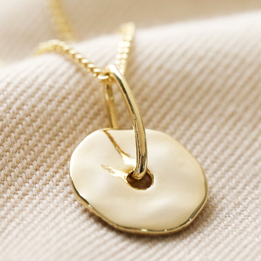 Spinning Disc Pendant Necklace in Gold | Lisa Angel