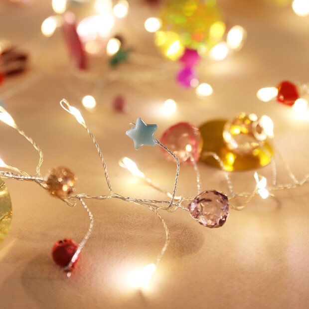 Plug In Colourful Charm Wire String Lights | Lisa Angel
