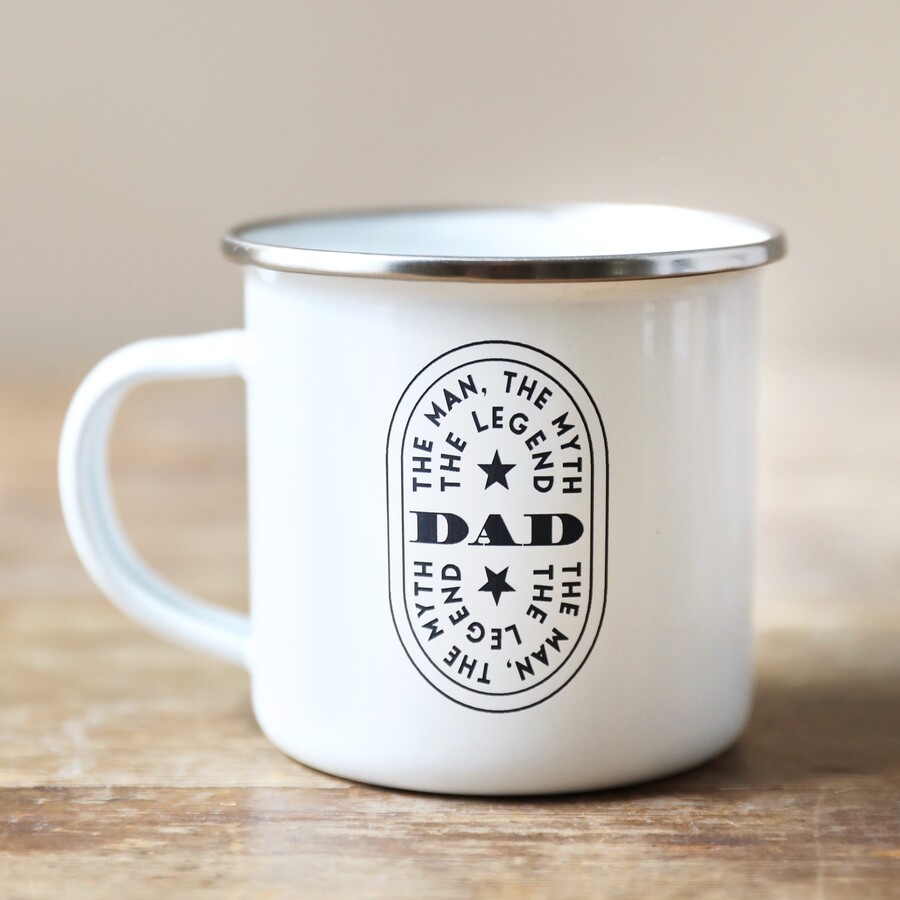 Personalised The Legend Enamel Mug | Lisa Angel