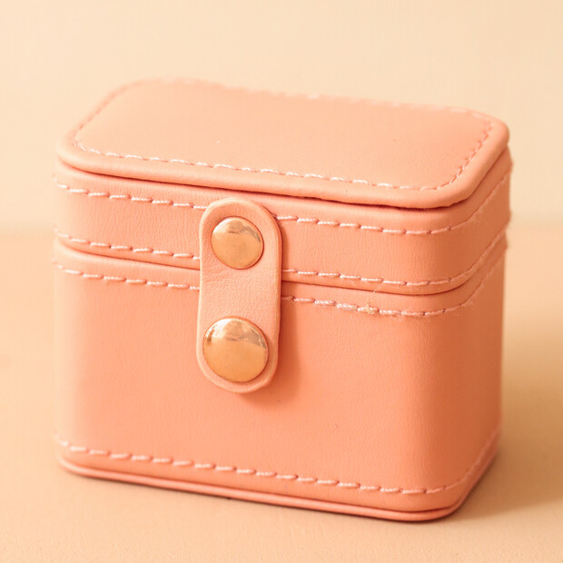 Petite Travel Ring Box in Pink | Jewellery Storage | Lisa Angel