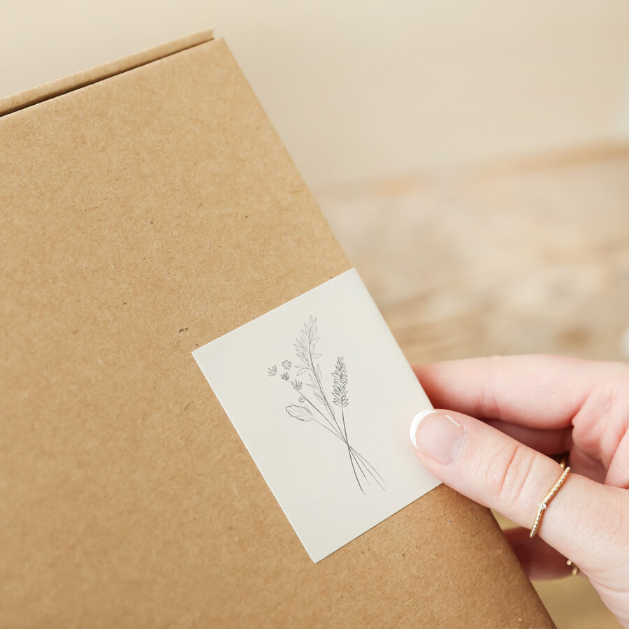 Personalised Foil Dried Flower Greetings Card | Lisa Angel