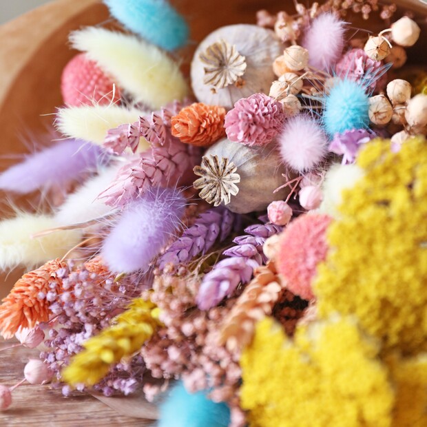 Pastel Easter Dried Flower Bouquet | Lisa Angel