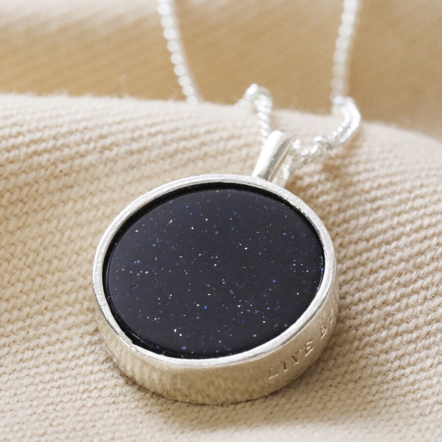 Celestial Stone Pendant Necklace in Silver | Lisa Angel