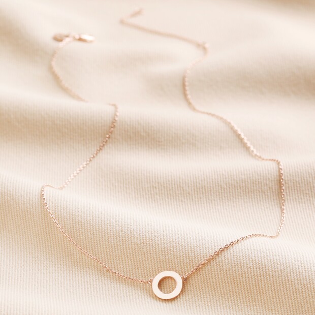 Eternity Ring Pendant Necklace in Rose Gold | Lisa Angel