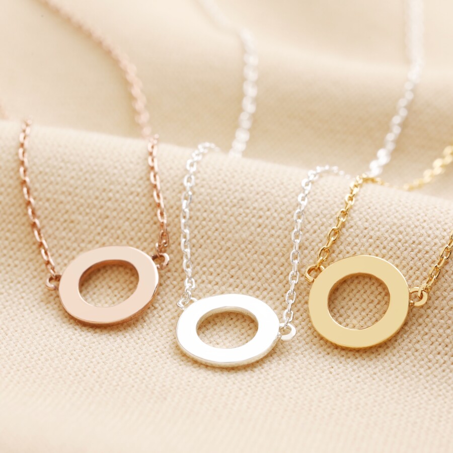 Eternity Ring Pendant Necklace in Gold | Lisa Angel