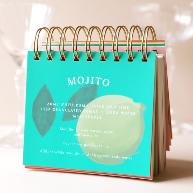 Cocktail Recipe Desktop Flip Chart | Lisa Angel