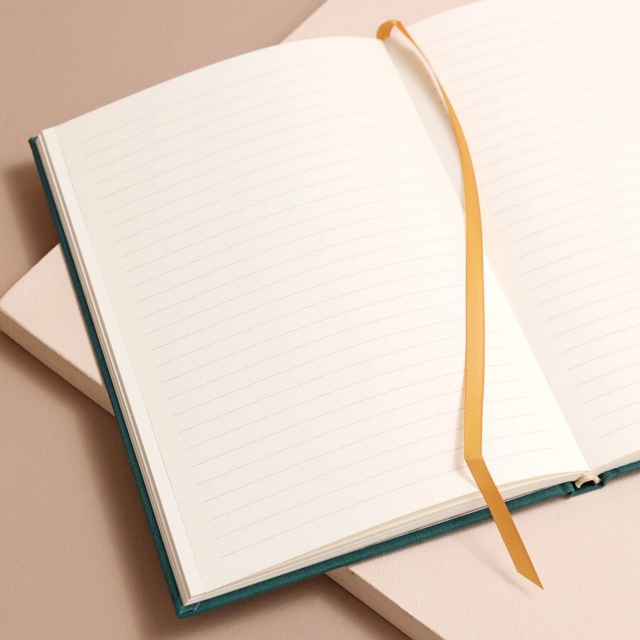 Teal Bee Fabric Notebook | Lisa Angel