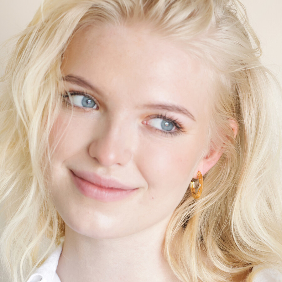 Gold Geometric Hoop Earrings | Estella Bartlett | Lisa Angel