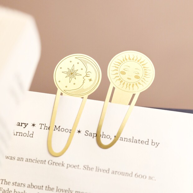 Set of 2 Celestial Metal Bookmarks | Designworks Ink | Lisa Angel