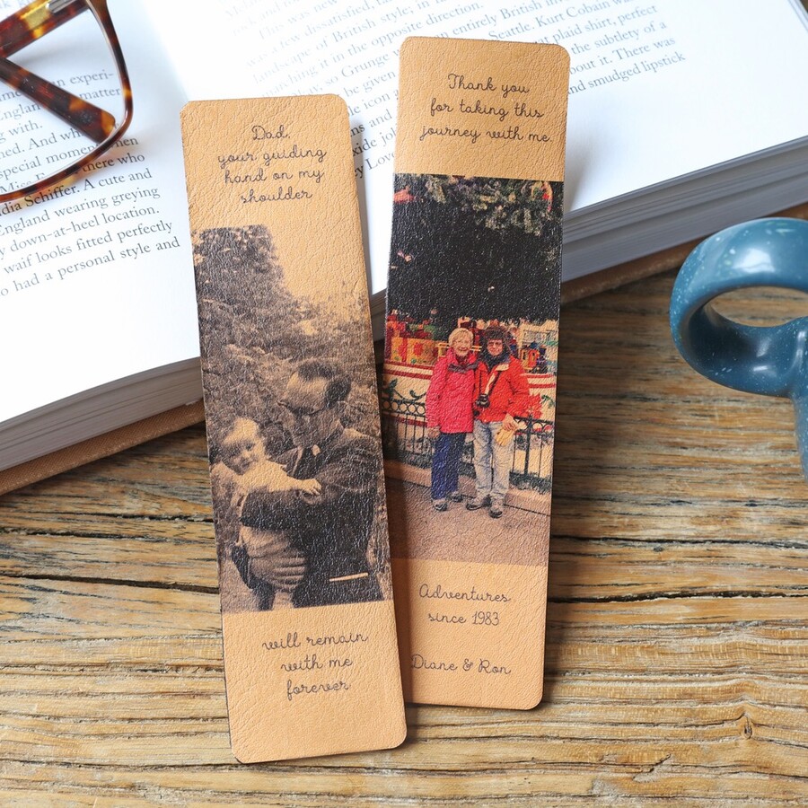 Personalised Photo Leather Bookmark | Lisa Angel