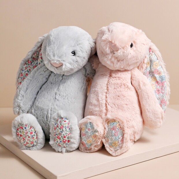 Medium Blossom Silver Bunny Soft Toy | Jellycat | Lisa Angel