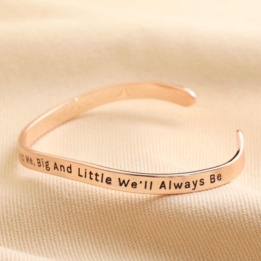 Adjustable Sisters Wave Bangle in Rose Gold | Lisa Angel