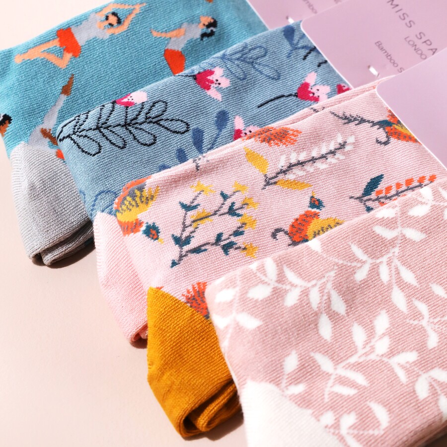 Bamboo Yoga Socks | Miss Sparrow | Lisa Angel