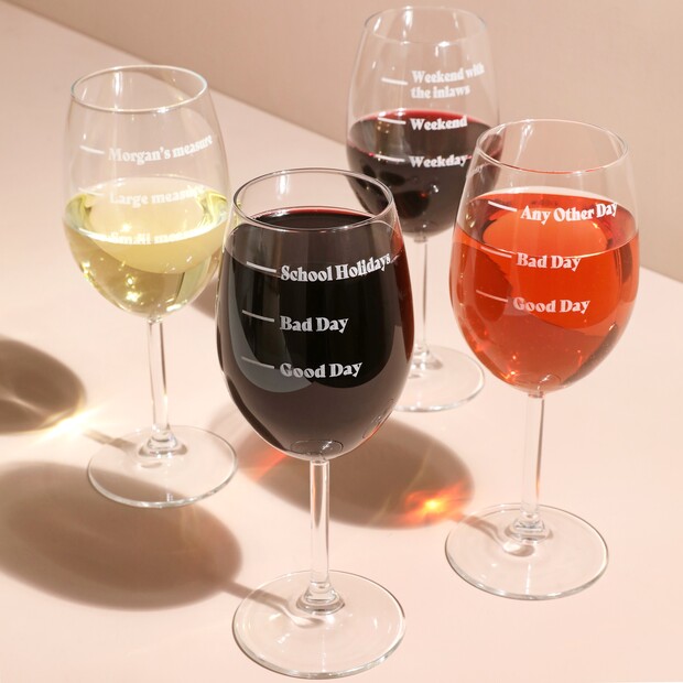 Personalised Measure Wine Glass | Lisa Angel