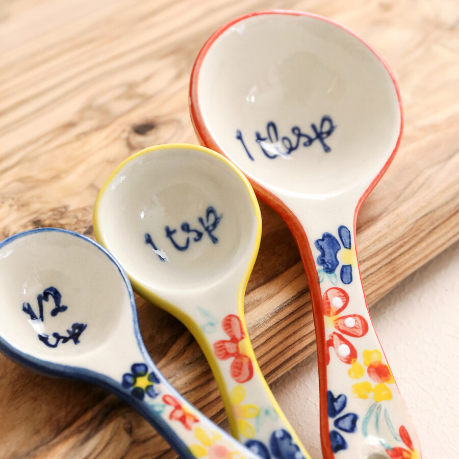 Floral Measuring Spoons | Kitchen | Sass & Belle | Lisa Angel
