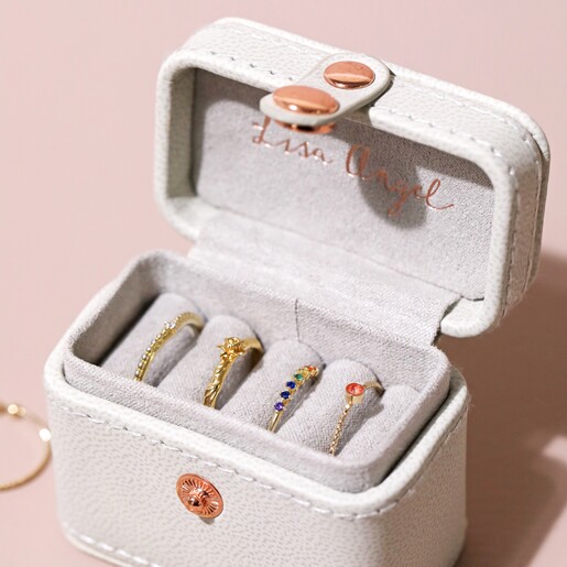 Personalised Petite Travel Ring Box | Jewellery Box | Lisa Angel